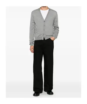 LANVIN V-neck Long-sleeve Knit Top