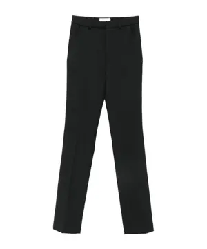 Coperni Pleated-detail Zip-fly Casual Trousers - Black