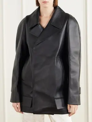 Victoria Beckham Double-breasted Leather Jacket