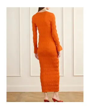 Tove Gathered Stretch Midi Dress