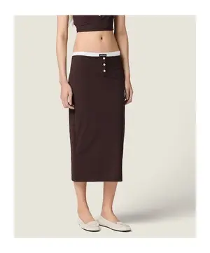 Miu Miu Stretch Jersey Skirt