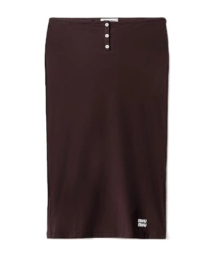 Miu Miu Stretch Jersey Skirt - Ebon