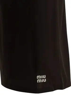 Miu Miu Stretch Jersey Skirt - Ebon