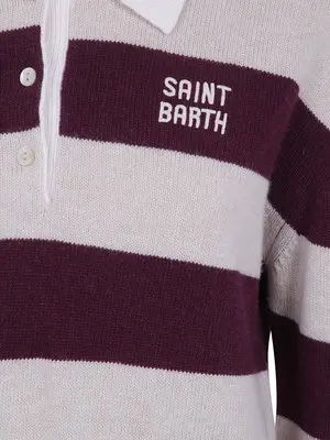 MC2 SAINT BARTH Striped Polo Knitted Sweater