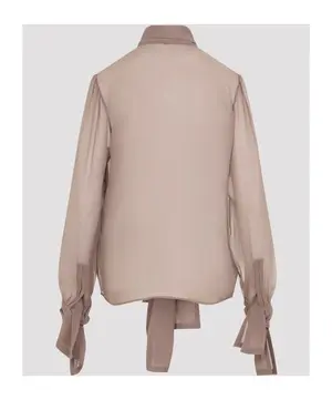 Saint Laurent Lavallière Ruffle Detailed Blouse