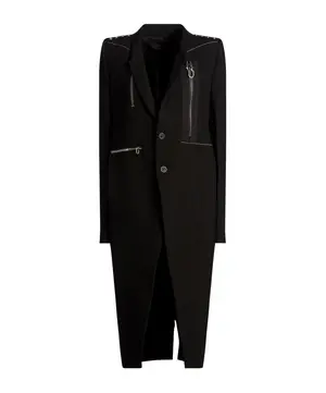 Rick Owens Single-breasted Wool Coat - Black