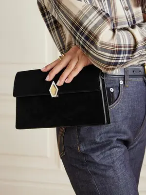 METIER Small Suede Shoulder Bag