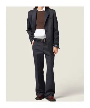 Miu Miu Twill Pants - Black