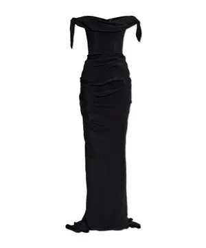 Cult Gaia Off-shoulder Draped Dress