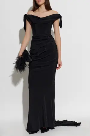 Cult Gaia Off-shoulder Draped Dress