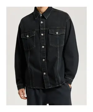 Palm Angels Classic Logo Faded Denim Shirt
