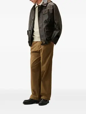 C.P. COMPANY Cotton Gabardine Boxy Pleats Pants