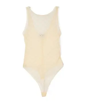 Elisabetta Franchi Crewneck Sheer Bodysuit