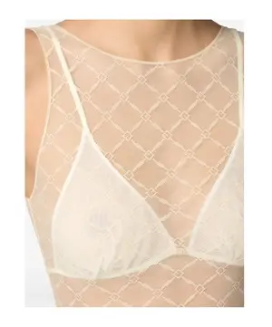 Elisabetta Franchi Crewneck Sheer Bodysuit
