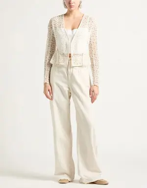 Chloé Minimalist Lace Long-sleeve Cropped Jacket
