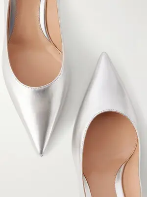 GIANVITO ROSSI Metallic Leather Pumps