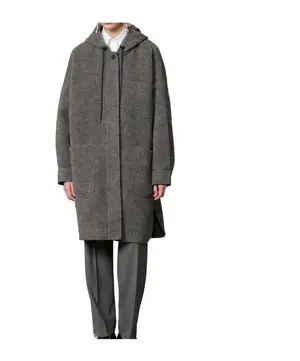 Max Mara Baby Lama Parka Coat - Medium Grey