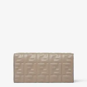 Fendi Baguette Continental With Chain - Grey