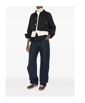 Sacai Layered-design Raw-cut Jacket
