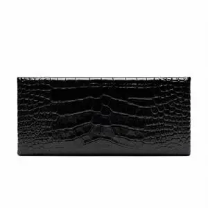 TOM FORD Tumbled Printed Embossed Leather Arc Clutch Bag - Black