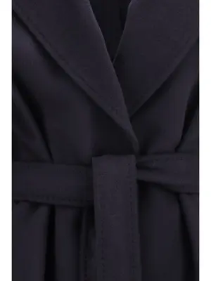 Max Mara Mstdravenna Belted Coat - Black