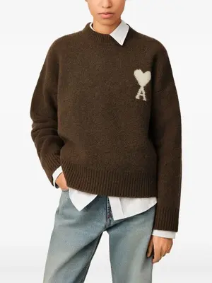 AMI Paris Long-sleeved Knit Top