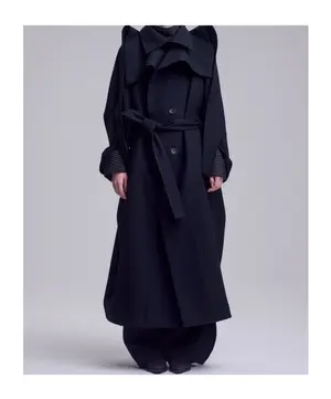 Issey Miyake Calligraph Oversized Trench Coat