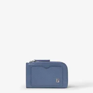 Fendi Ff Card Case Pouch - Light Blue