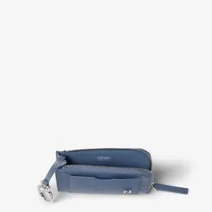 Fendi Ff Card Case Pouch - Light Blue