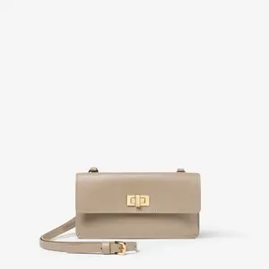 Fendi Peekaboo Wallet With Strap - Grey