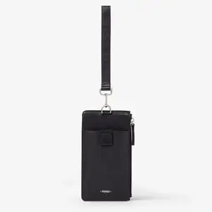 Fendi Handle Flat Pouch - Black