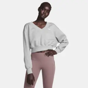 Nike Sportswear Phoenix Fleece Cropped V-neck Top