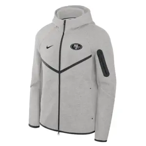 Nike San Francisco 49ers Top Billing Tech Fleece Windrunner Nfl Full-zip Hooded Jacket - Grey