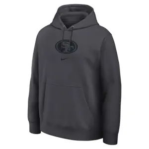Nike San Francisco 49ers Washed Club Men's Nfl Pullover Hoodie Grey