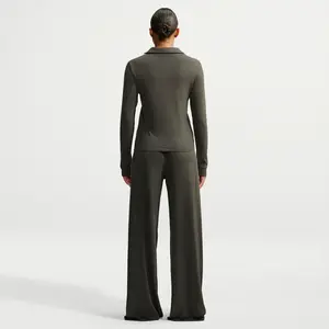 Nike Skims Stretch Knit Long-sleeve Polo Top
