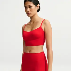 Nike Skims Matte Cami Longline Bra - Red