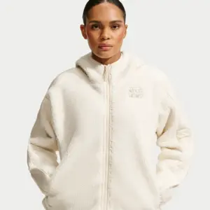 Nike Skims Sherpa Oversized Full-zip Hooded Jacket
