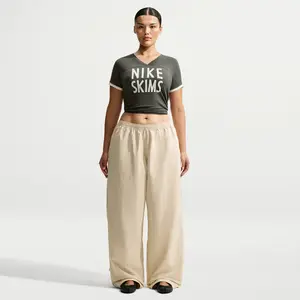 Nike Skims Stretch Knit V-neck Short-sleeve Top