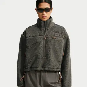 Nike Skims Sherpa Oversized 3/4-zip Jacket - Grey