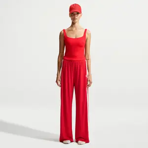 Nike Skims Stretch Knit Oversized Wide-leg Pants - Red