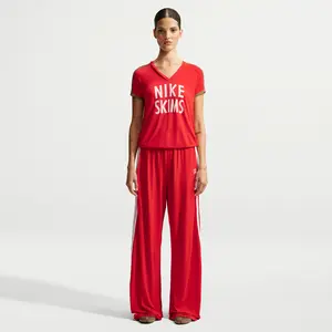 Nike Skims Stretch Knit V-neck Short-sleeve Top