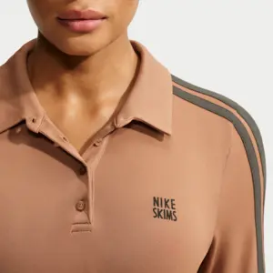 Nike Skims Stretch Knit Long-sleeve Polo Top