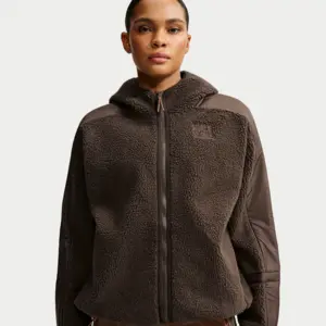 Nike Skims Sherpa Oversized Full-zip Hooded Jacket