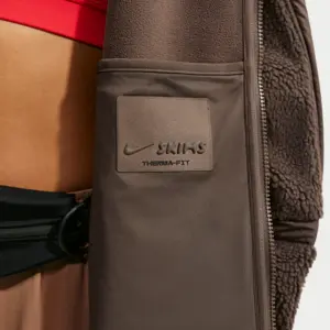 Nike Skims Sherpa Oversized Full-zip Hooded Jacket