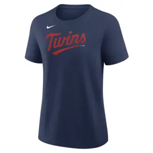 Nike Minnesota Twins Wordmark Mlb T-shirt - Blue