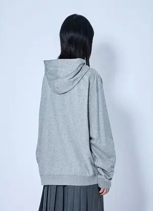 Miu Miu Zip Hoodie With Patch Detail
