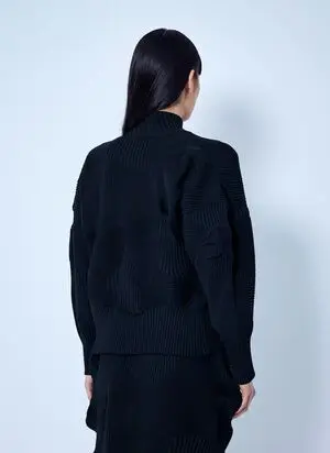 Issey Miyake Kone Kone Ribbed Knitted Jacket