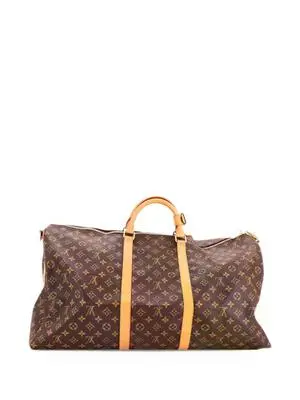 LOUIS VUITTON Keepall Bandouliere Bag Monogram Canvas 60 Travel Bag - Brown