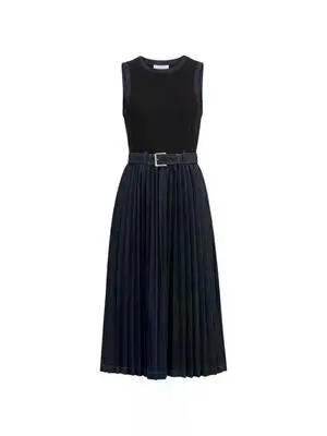 Cinq À Sept Crosby Pleated Midi Dress - Blue