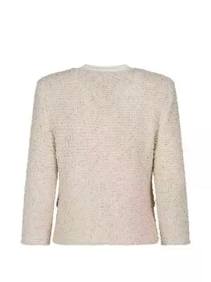 Balmain Button-up Tweed Jacket - Neutrals